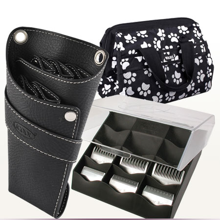 Tool bags and tool rolls for dog groomers and show exhibitors